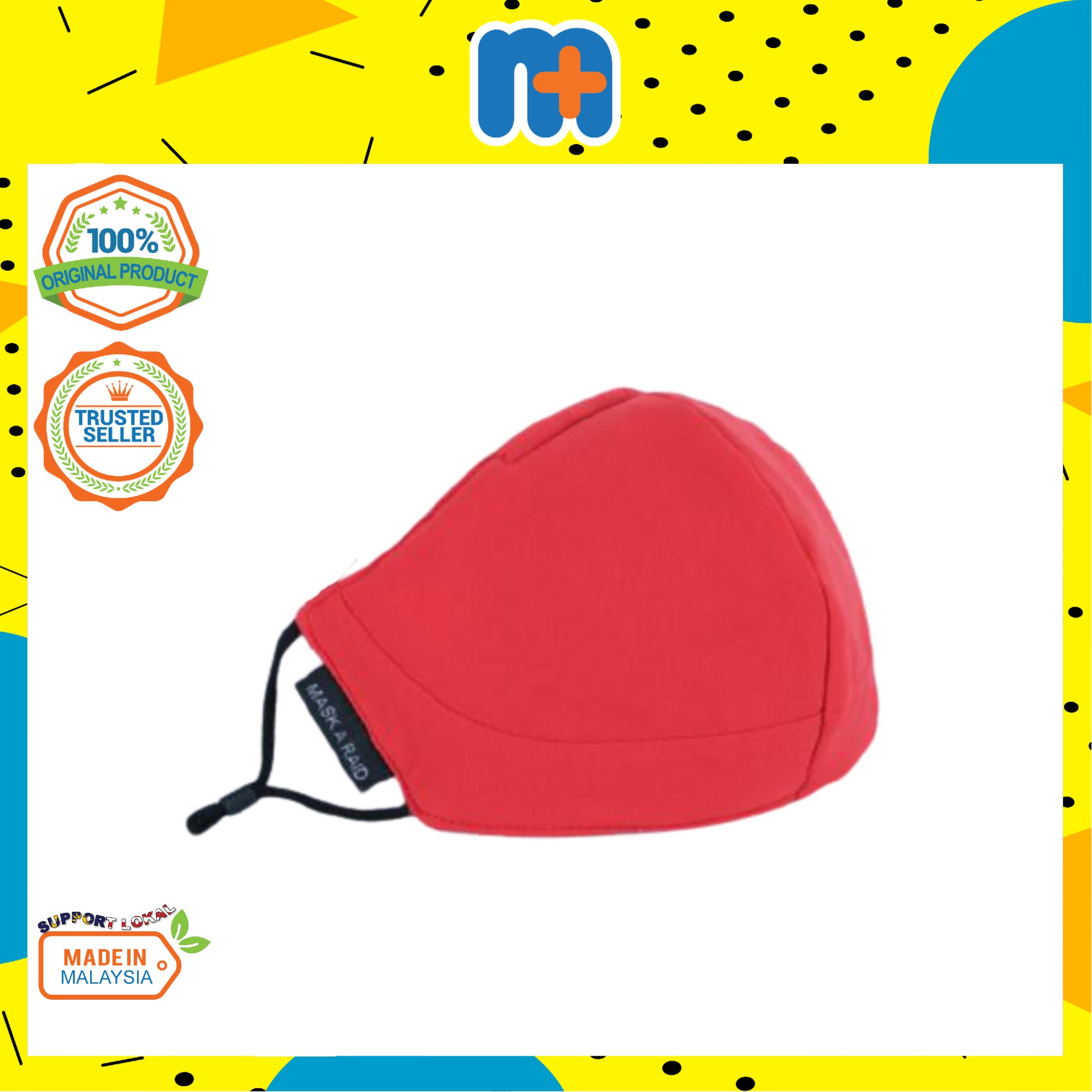 MASKARAID STRUCTURED 3 PLY REUSABLE FABRIC MASK SAMBA [ADULTS]